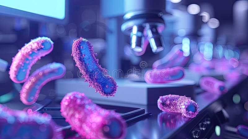 VRE Bacteria in a Clinical Laboratory Setting, Showcasing Microscopic ...