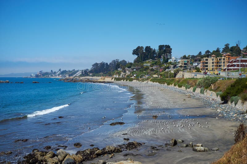 Vreedzame Kust van Chili stock foto. Image of water, strand - 49742092