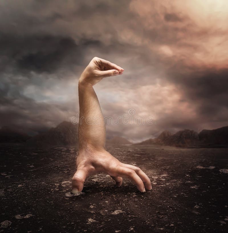 Menselijke Hand Van Het Gat Stock Foto - Image of vrees, nacht: 65128192