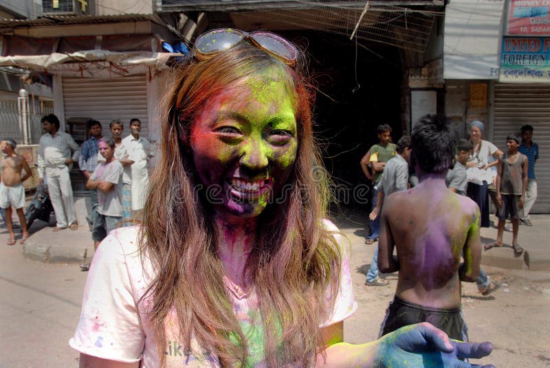 Vreemdelingen in India redactionele fotografie. Image of kleur - 19698267