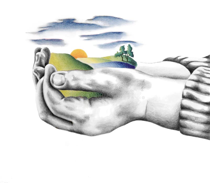 Vriendelijk En Gevend Voor Het Milieu Stock Illustratie - Illustration ...