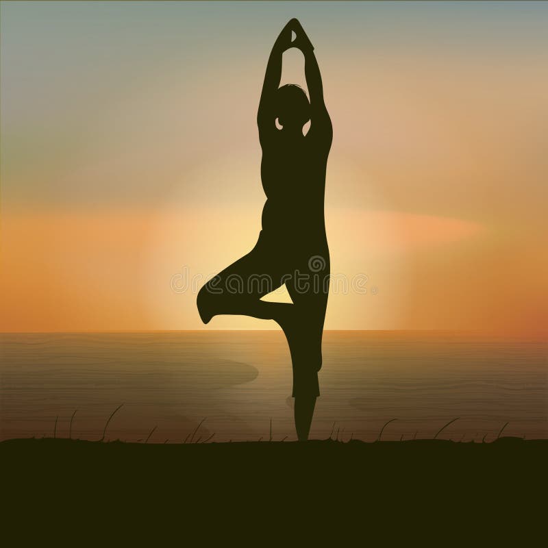 Vrikshasana. Vector Illustration Decorative Design Stock Vector ...