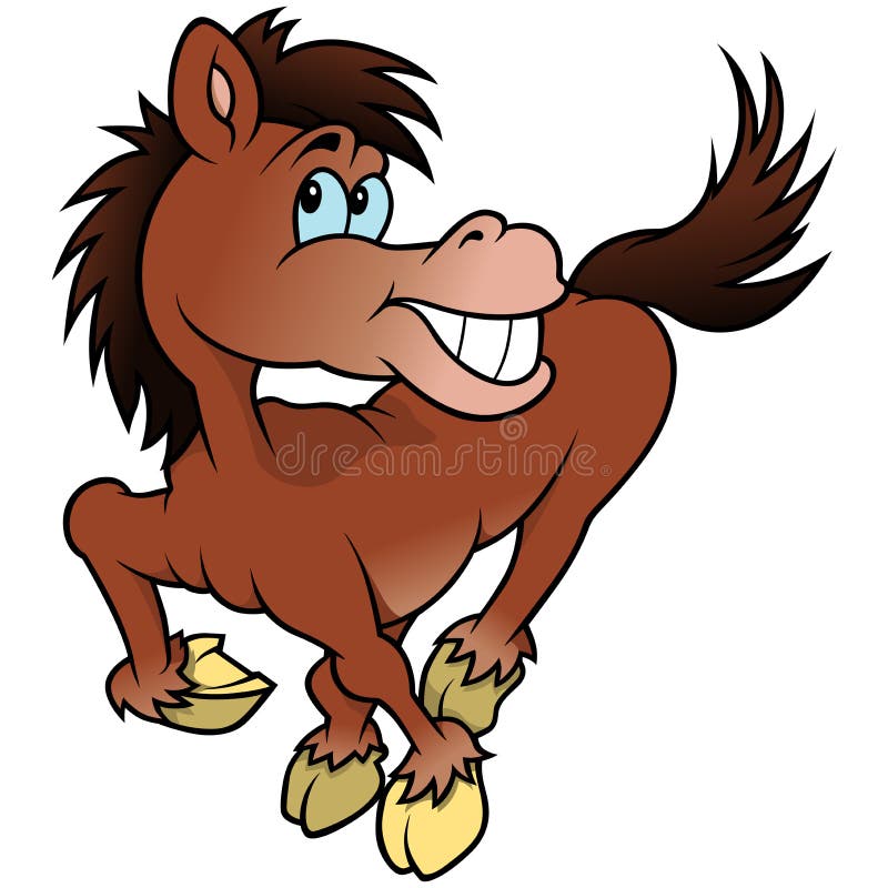 Vrolijk Paard vector illustratie. Illustration of grappig - 51932157