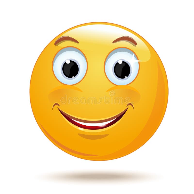 Vrolijke Het Glimlachen Smiley Vector Illustratie - Illustration of ...