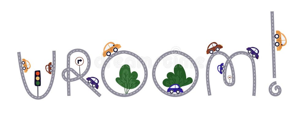 Lettering Vroom Stock Illustrations – 28 Lettering Vroom Stock ...