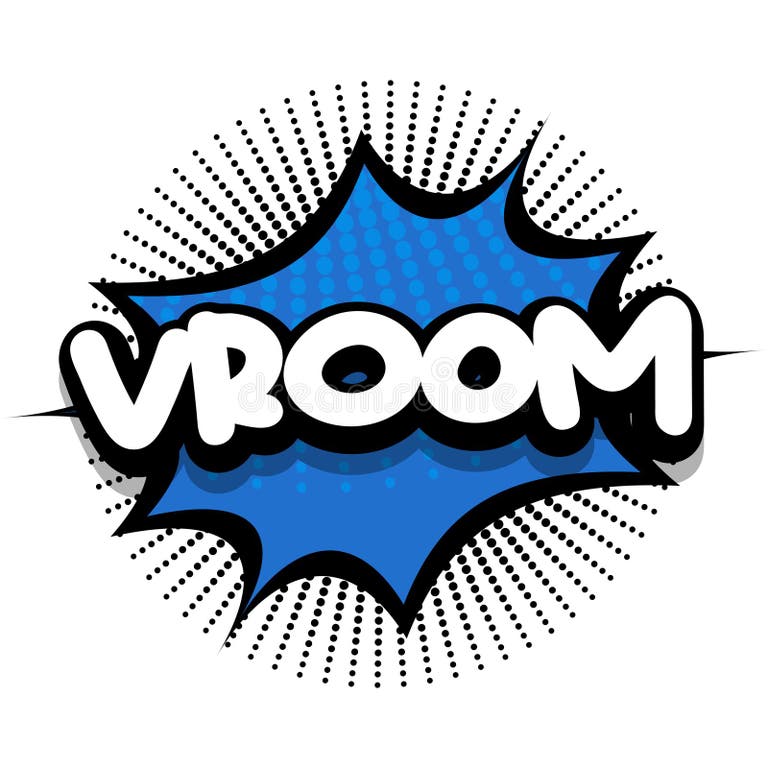Vroom Comic Book Explosion Bubble Vector Illustration Stock Vector ...