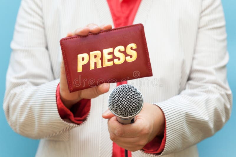 De Identificatiekaart Van De Pers Stock Afbeelding - Image of media ...