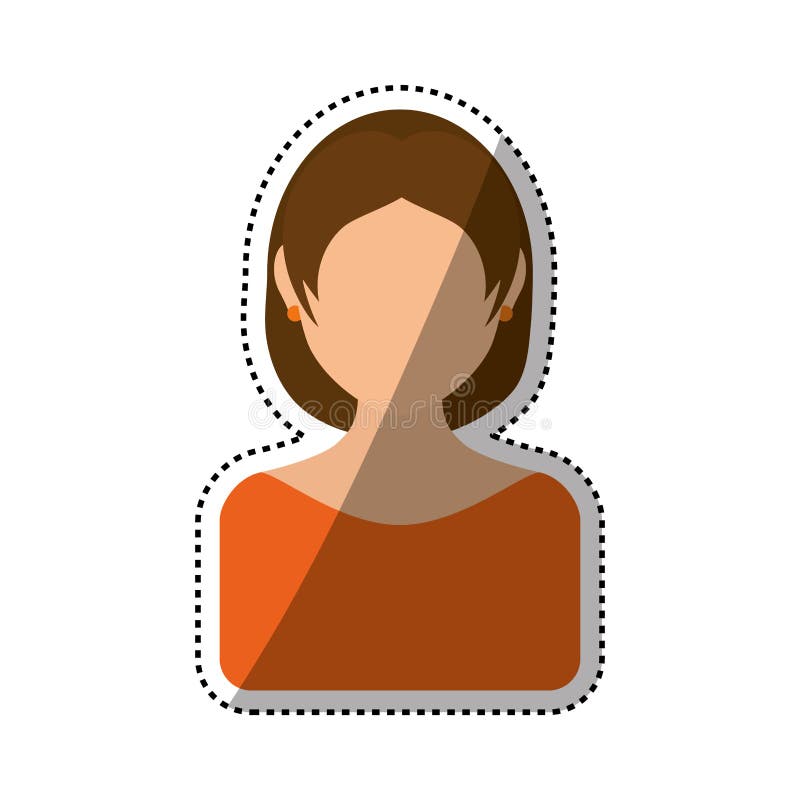 Vrouwen anoniem profiel stock illustratie. Illustration of oorringen ...