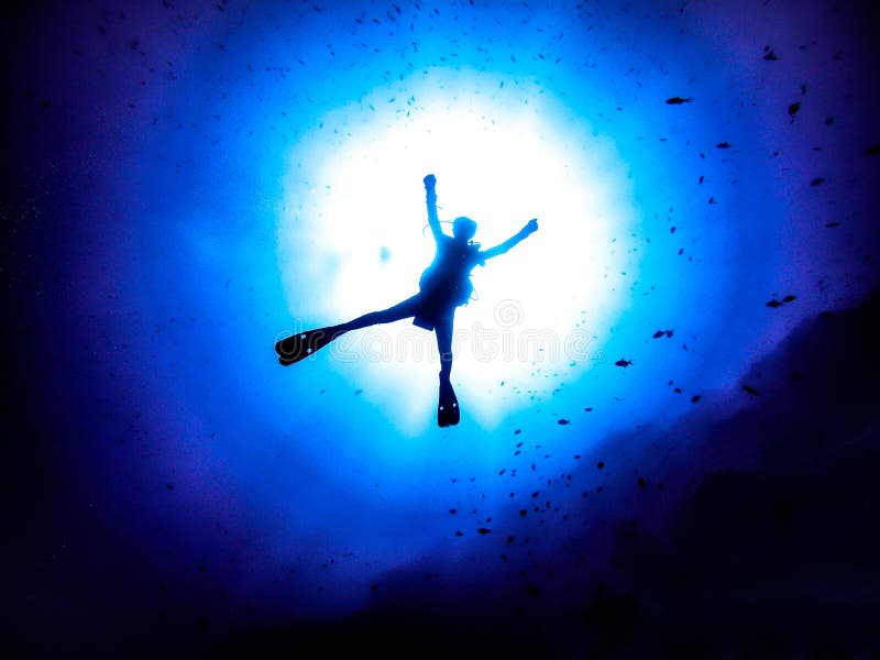 Vrouwen Die Genieten Van Duiken in De Schone Zee Stock Foto - Image of ...