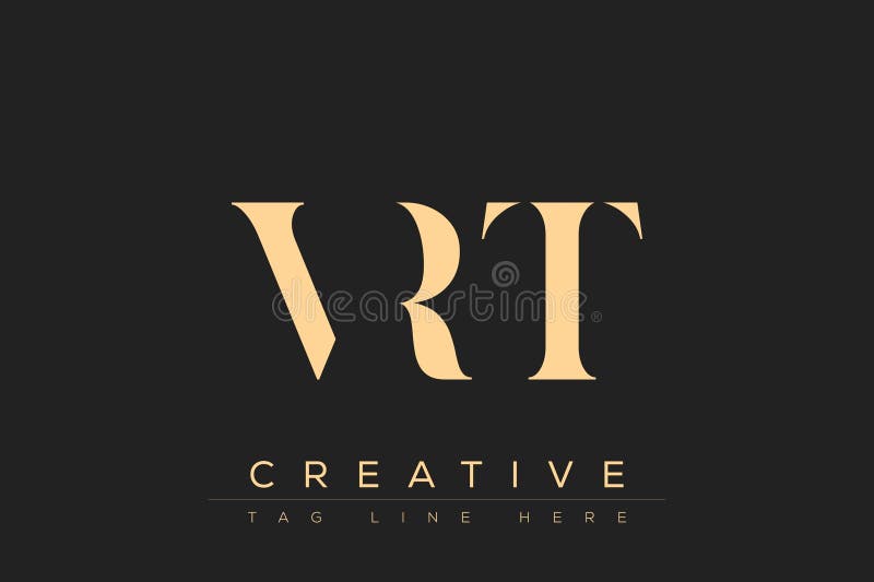 VRT Abstract Letter Logo Design Stock Illustration - Illustration of ...