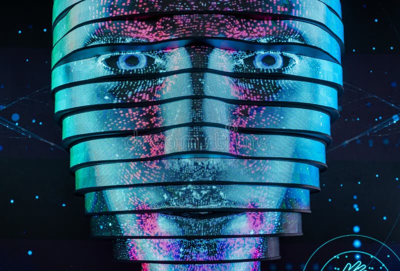 Talking Virtual Digital Woman Face Editorial Photo - Image of fantastic ...