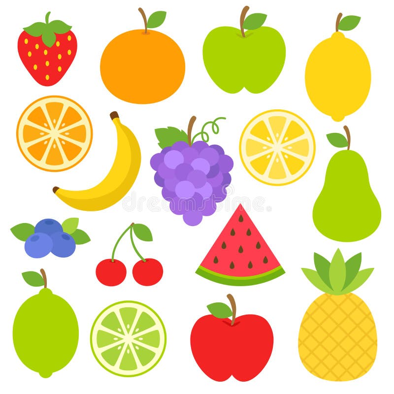 Vruchten Clipart vector illustratie. Illustration of kers - 98552412