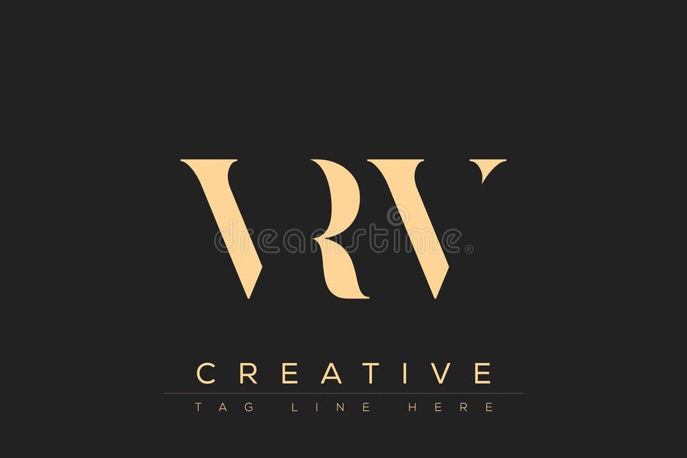 VRV Abstract Letter Logo Design Stock Illustration - Illustration of ...