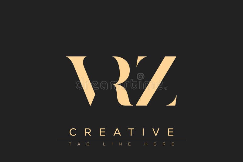 VRZ Abstract Letter Logo Design Stock Illustration - Illustration of ...