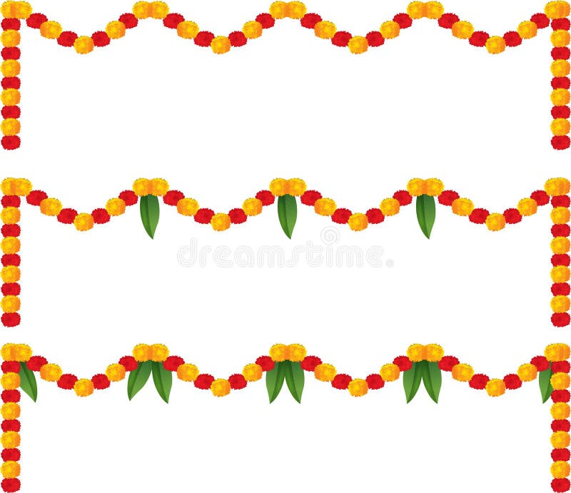 Fresh Flower Toran for Home Decoration Stock Vector - Illustration of ...