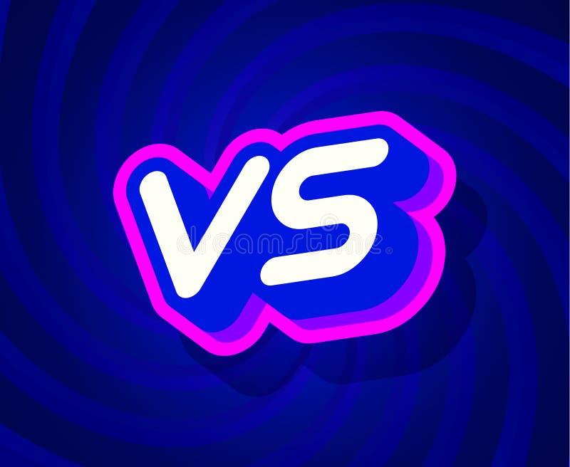 VS Blue and Pink Text Effect Template with 3d Type Style and Retro ...