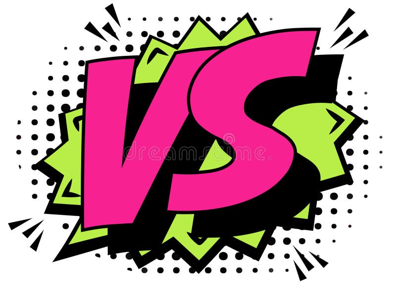 VS Comic Text on Speech Bubble Stock Vector - Illustration of bold ...