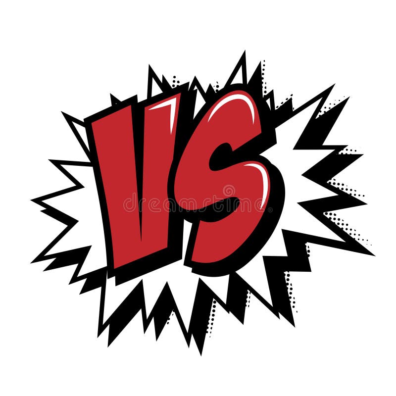 VS Comics Book Text Balloon, Vector Halftone Stock Vector ...