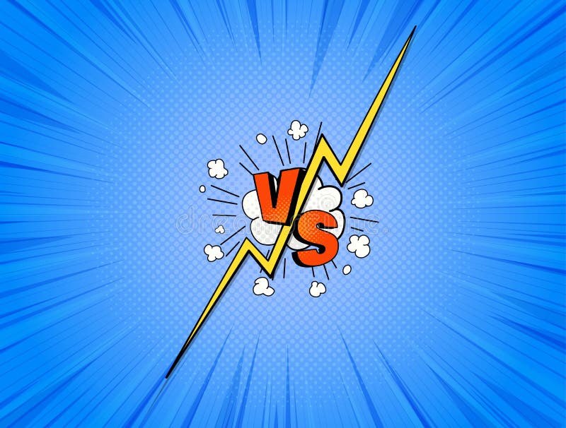 VS comics illustration. stock vector. Illustration of confrontation ...