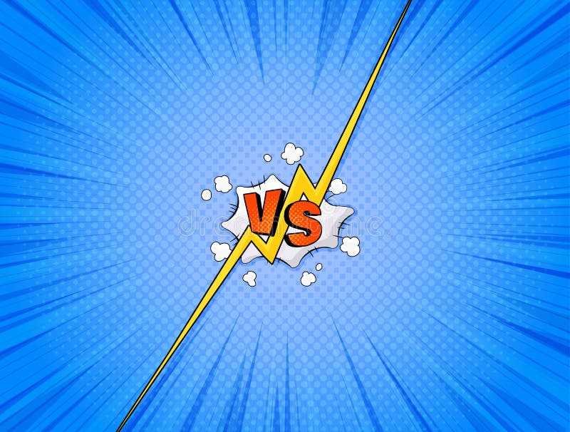 VS comics illustration. stock vector. Illustration of confrontation ...