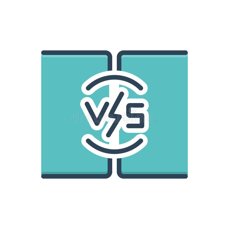 Color Illustration Icon for Vs, Contest and Comparison Stock ...