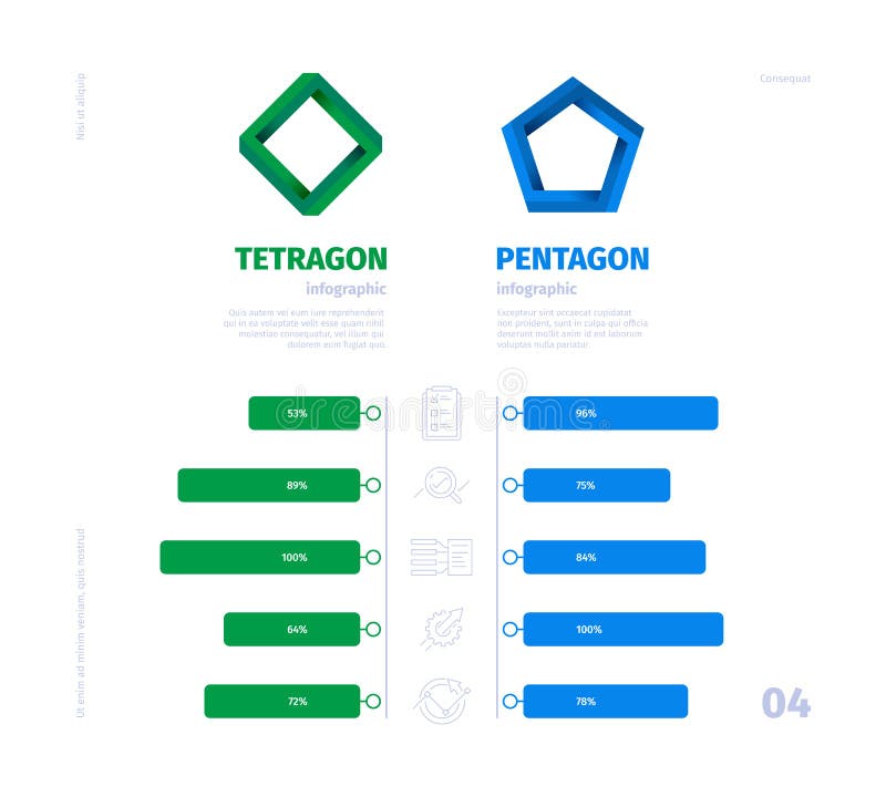 Comparison Infographic. Business Chart with Choice Elements or Products ...
