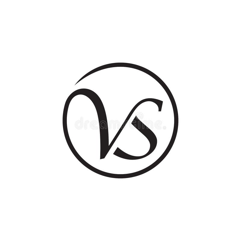 VS Initial Handwriting Logo Vector Stock Vector - Illustration of ...