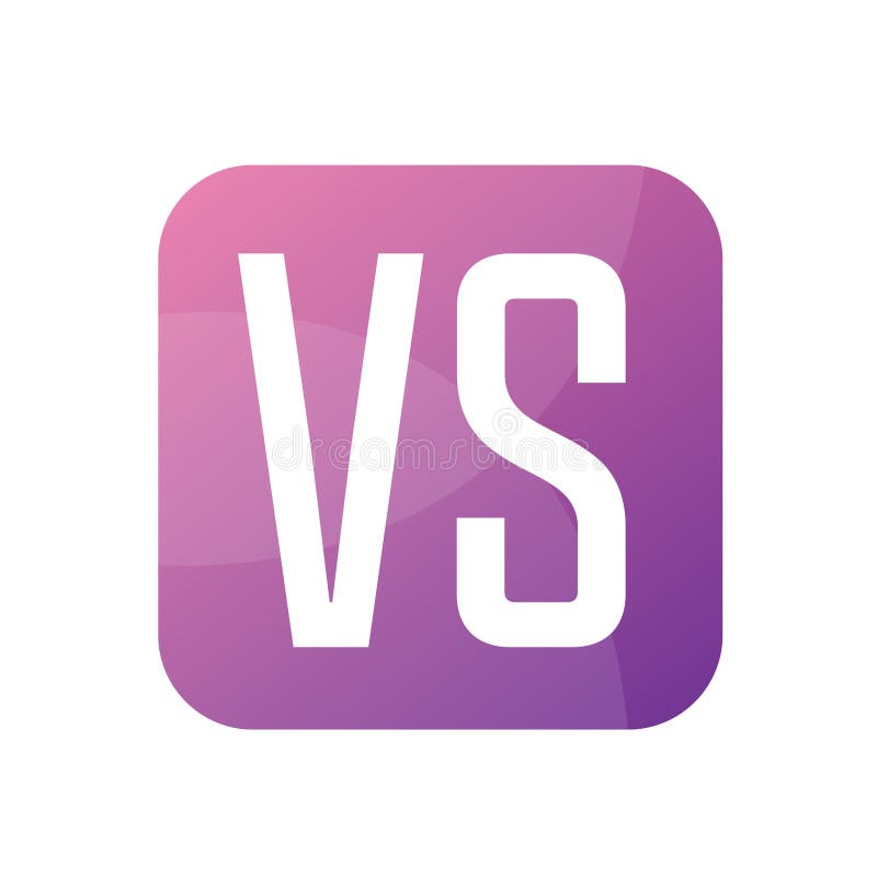 VS Letter Logo Design with Simple Style Stock Vector - Illustration of ...