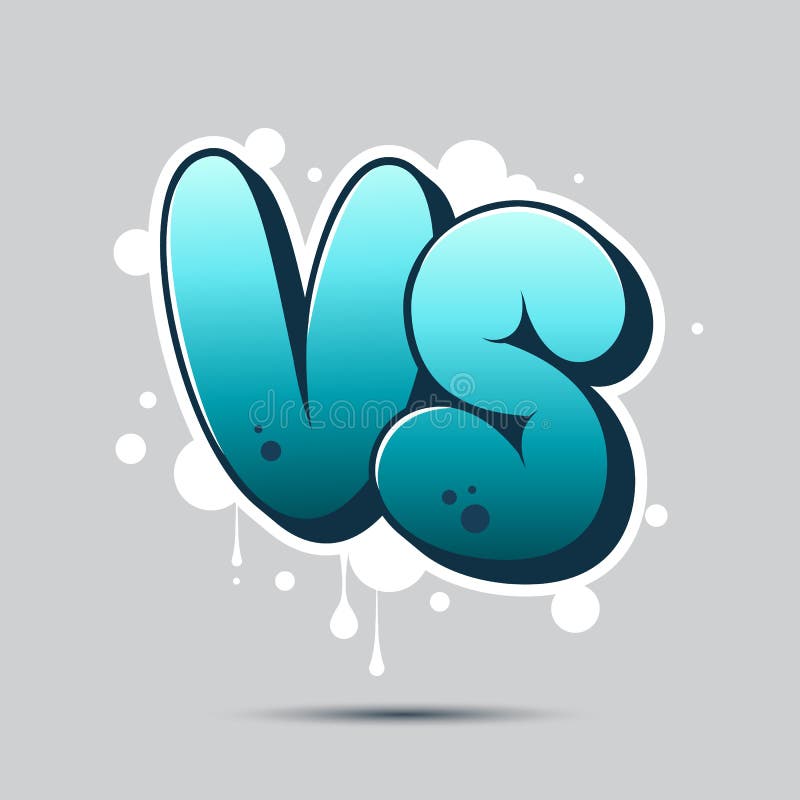 VS Letters in Graffiti Style. Bubble Graffiti Letters. Versus Vector ...