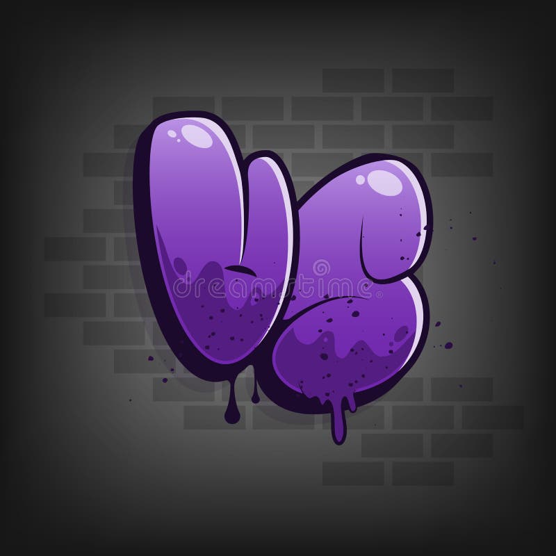 VS Letters in Graffiti Style. Versus Vector Illustration. Versus ...