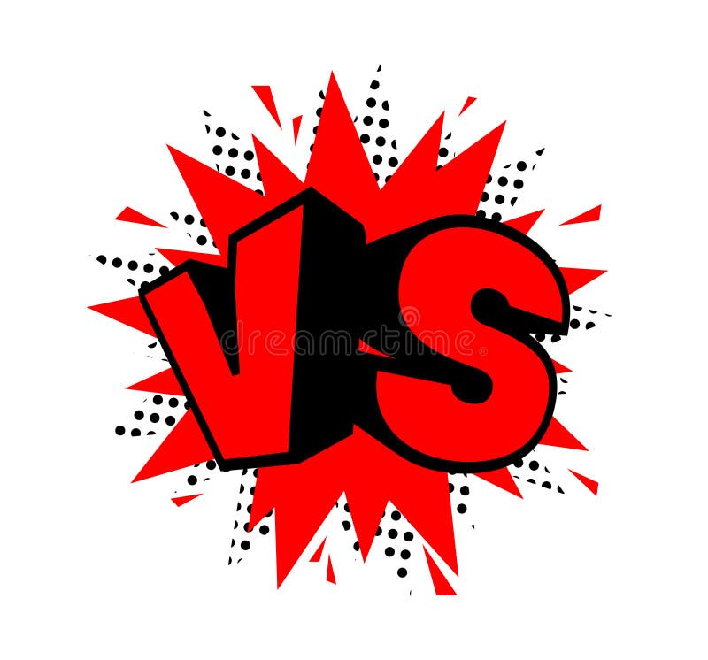 VS Letters Illustration Competition Icon Stock Vector - Illustration of ...
