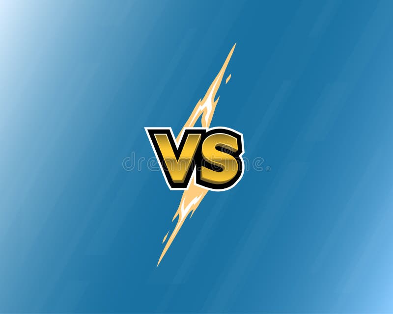 VS Letters on Lightning Background. Versus Logo. Vector Illustration ...