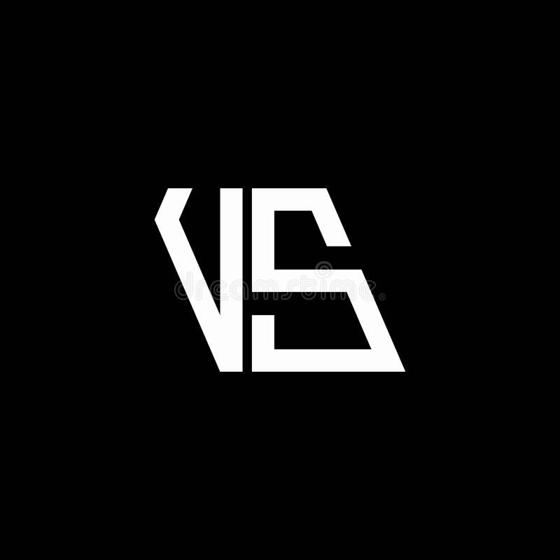 VS Logo Abstract Monogram Isolated on Black Background Stock Vector ...
