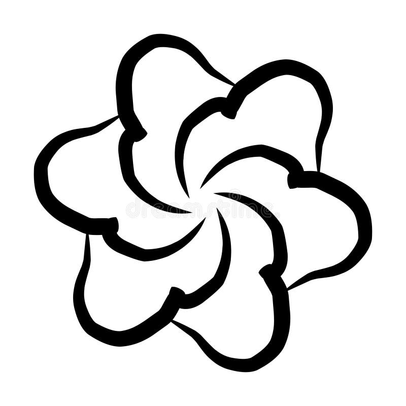 Black and White Flower Petal Icon for Web and Design Ideal for UI, UX ...