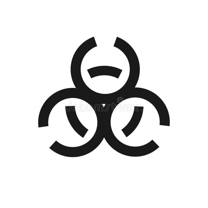 Black and White Biohazard Icon for Web and Content Use Ideal for Safety ...