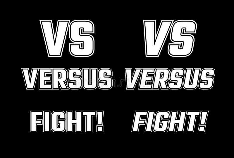 VS Vector Letters Illustration Competition Icon Template Versus Fight ...