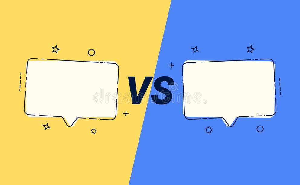 VS Versus Compare Contest Empty Poster Template Stock Vector ...