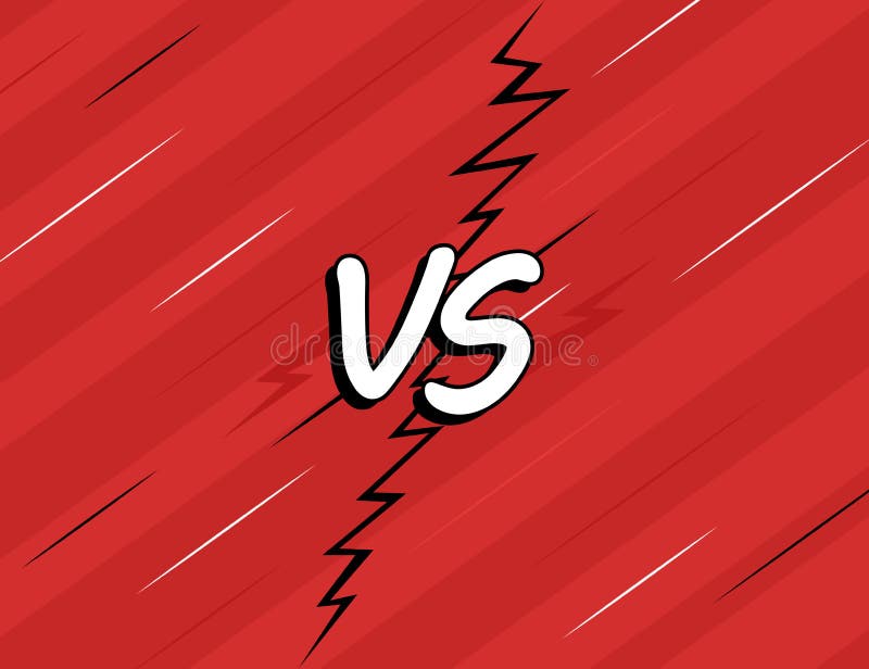 VS. Versus. Fight, Red and Blue Retro Backgrounds Comics Style Design ...