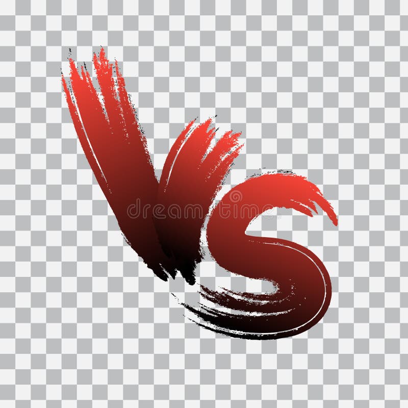 V.S. Versus Letter Logo. VS Letters on Transparent Background Stock ...