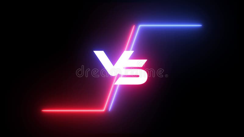 Vs Versus Neon Red and Blue Versus Neon Battle Battle Animation Stock ...