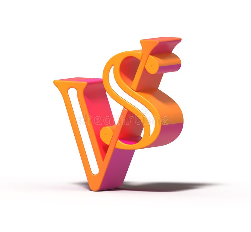 VS Versus Sign 3D Render Company Letter Logo Stock Illustration ...