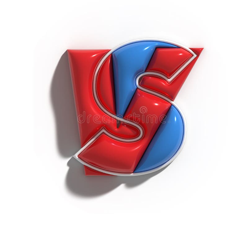 VS Versus Sign 3D Render Company Letter Logo Stock Illustration ...
