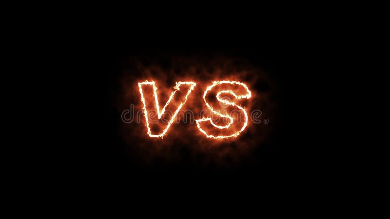 VS Versus Text Fire Effect Motion. 4K Resolution, Alpha Channel and ...