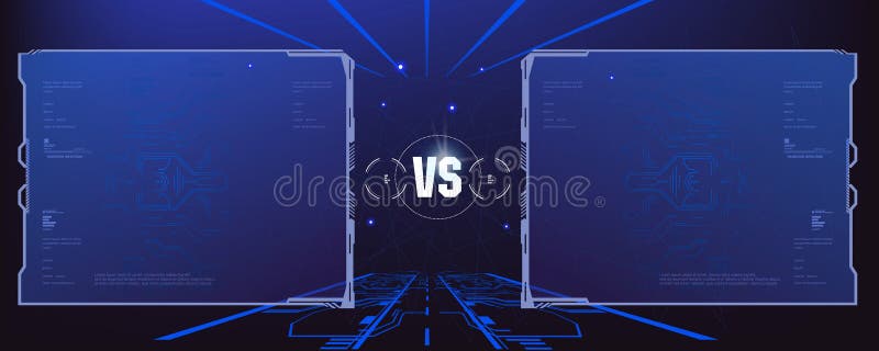 VS Versus Transparent Confrontation Screen Futuristic Design. Battle ...