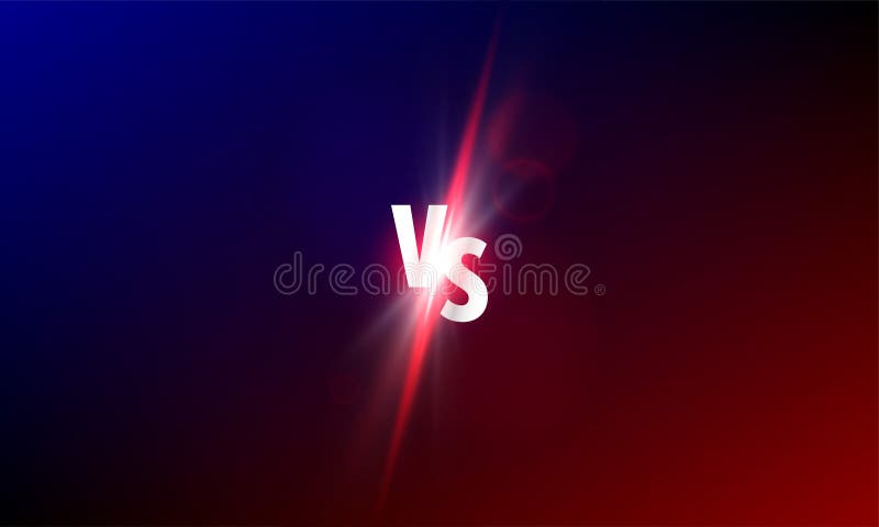 VS Versus Vector Background. Red and Blue Mma Fight Competition VS ...