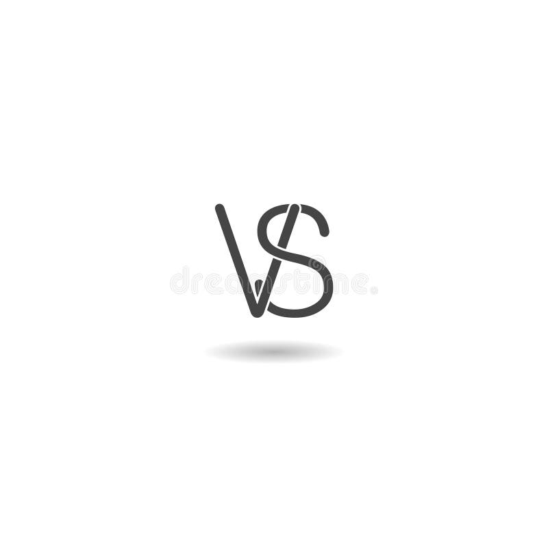 VS Vs Letters Logo Icon with Shadow Stock Vector - Illustration of ...