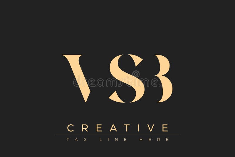VSB Abstract Letter Logo Design Stock Illustration - Illustration of ...