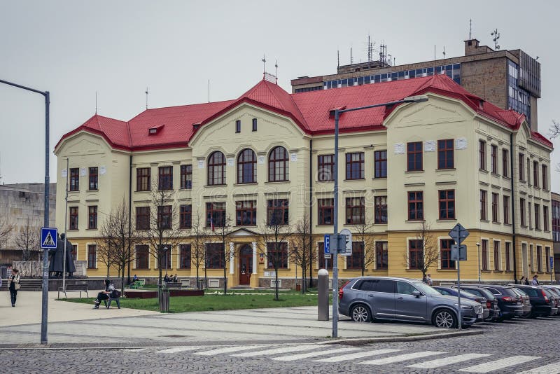 Vsetin in Czech Republic editorial stock image. Image of school - 276202064