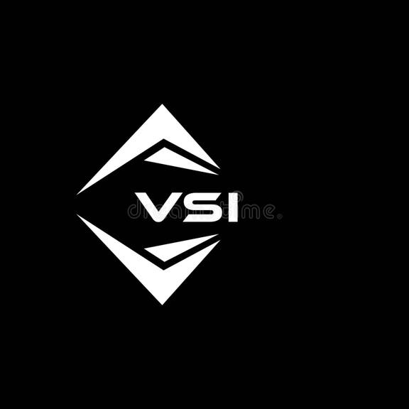 VSI Abstract Technology Logo Design on Black Background. VSI Creative ...