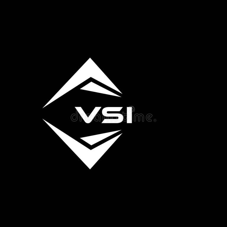 VSI Abstract Technology Logo Design on Black Background. VSI Creative ...